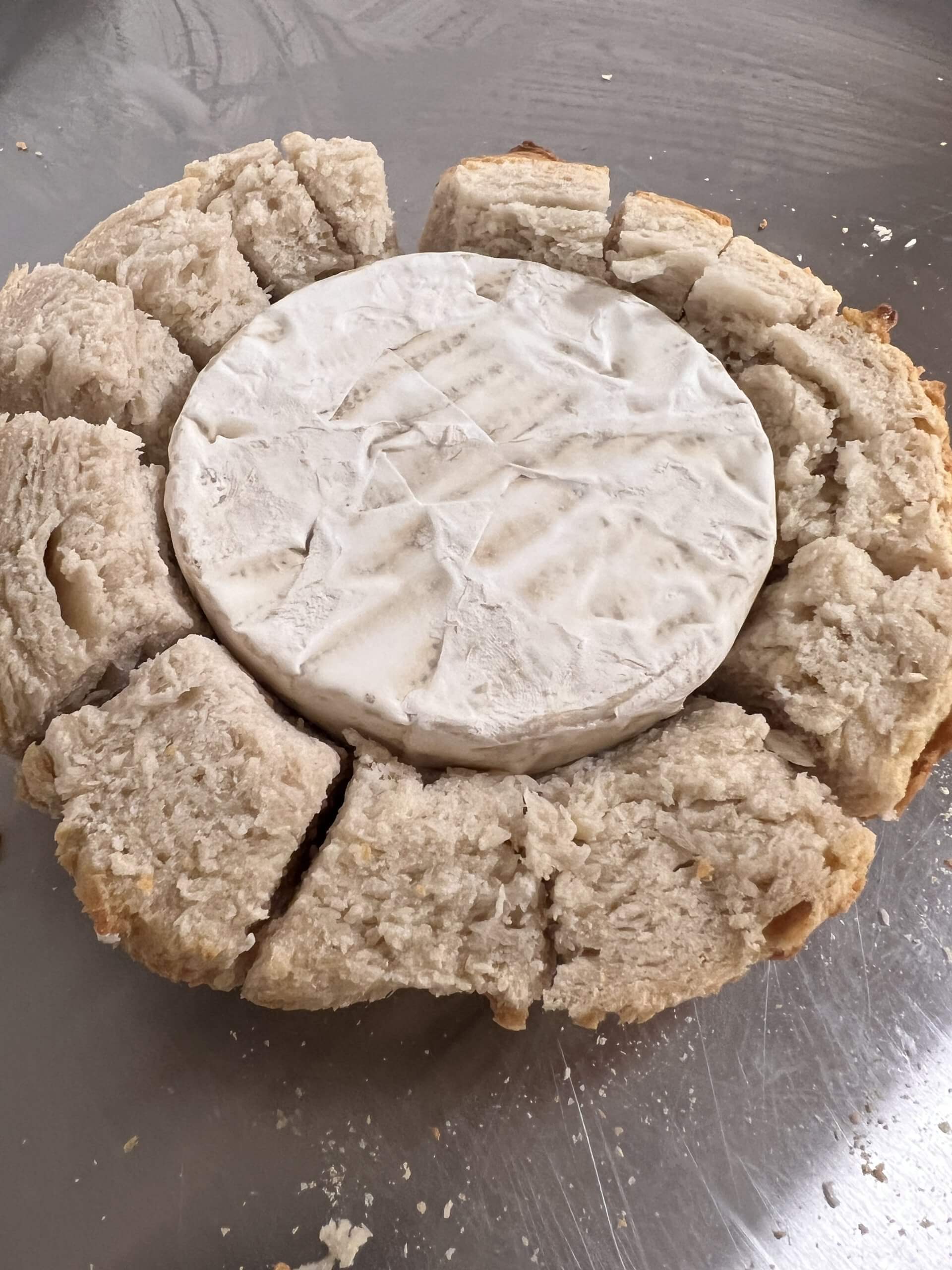 Indulge in a Raspberry Rose Baked Brie Loaf for a Romantic Twist