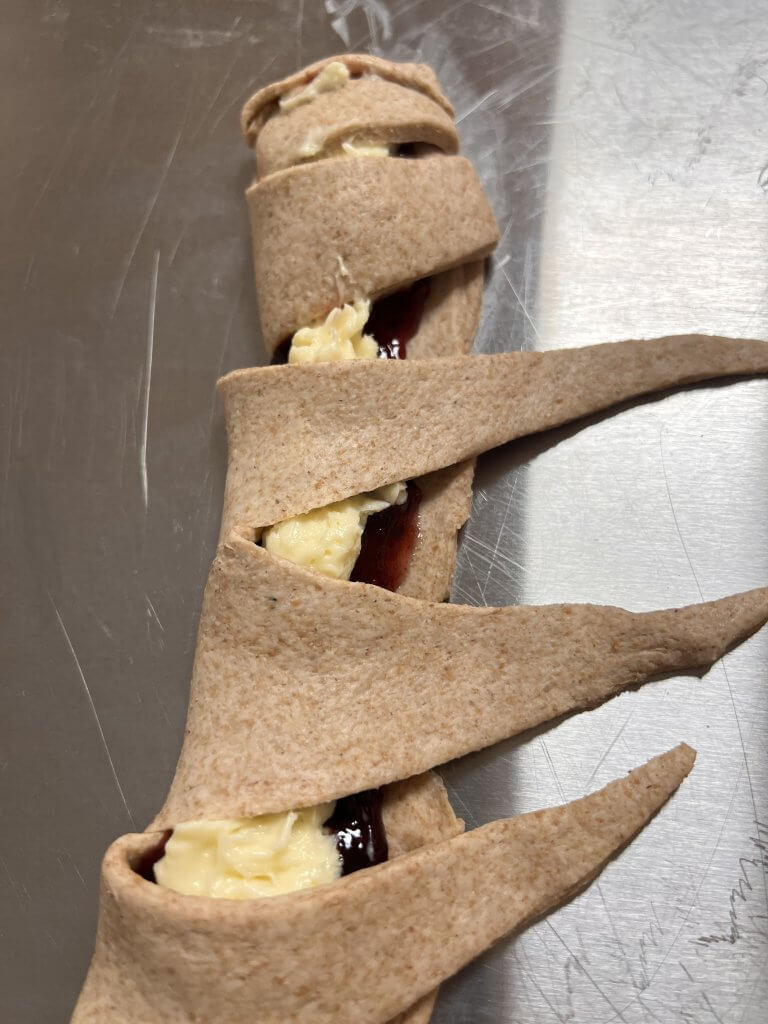 Jingle Bell Candy Cane Baked Holiday Bread Recipe - Easy!