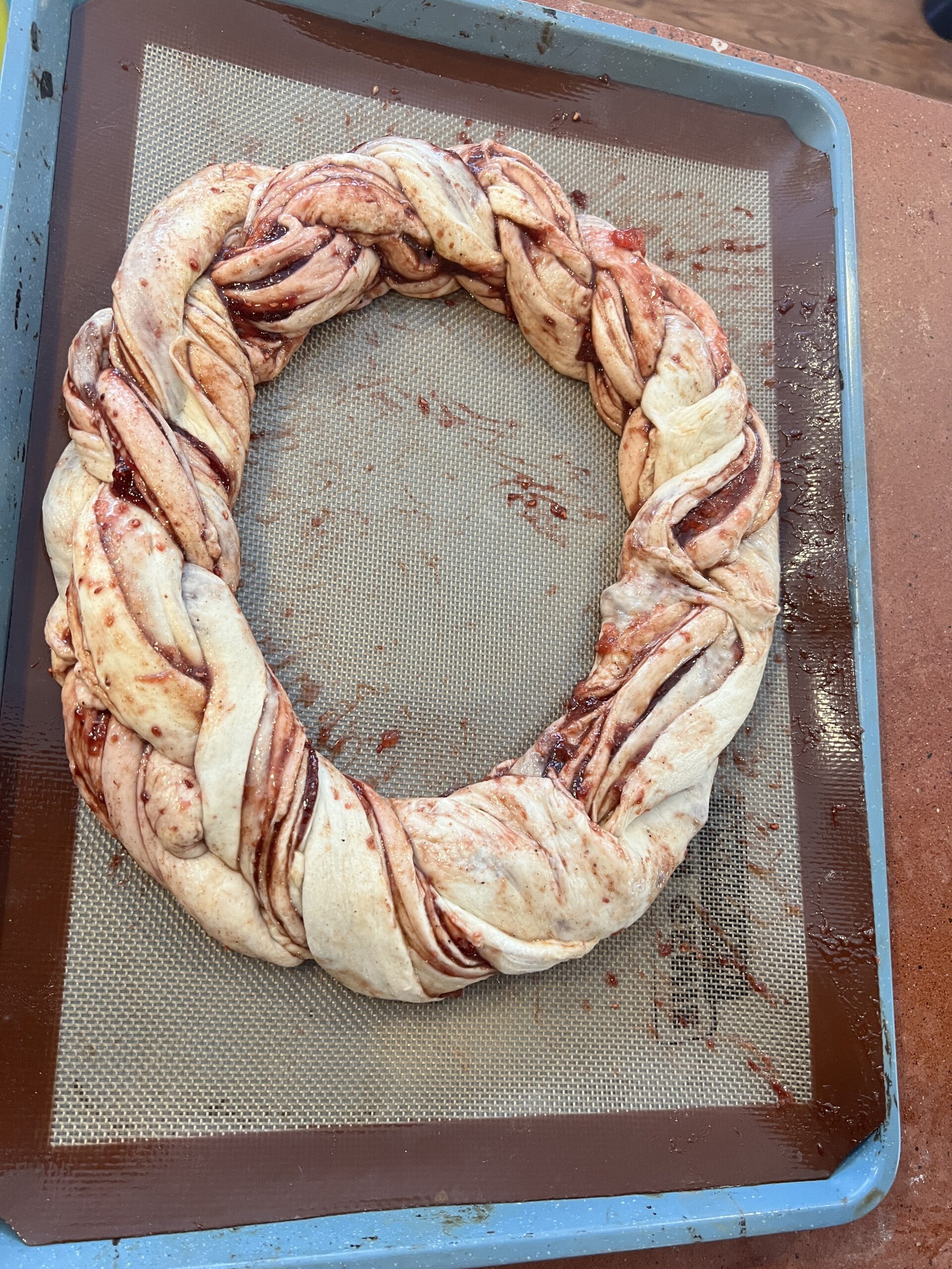 Raspberry Swirl Bread Wreath | Easy Holiday Bread Recipe